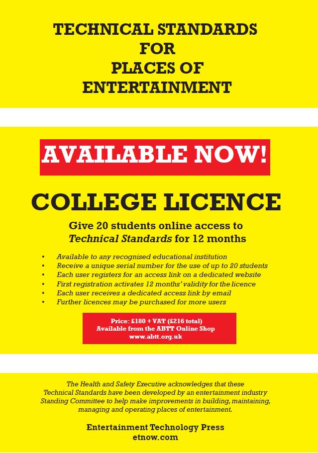 Technical Standards for Places of Entertainment e-book (College Licence ...
