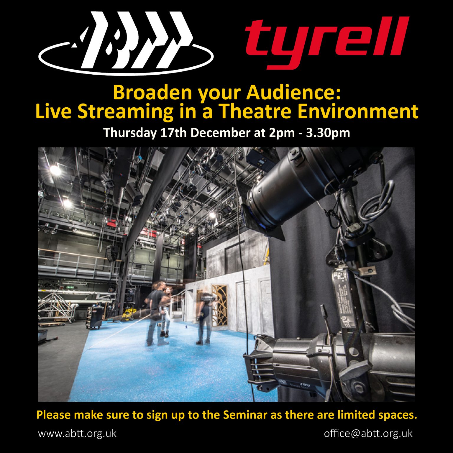 ABTT Seminar: Live Streaming in Theatre - Association of British ...