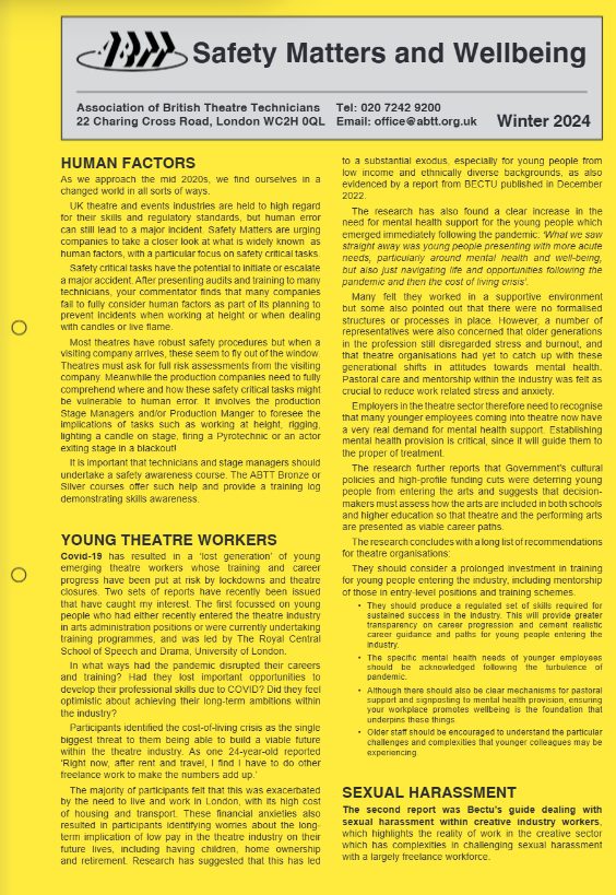 Safety Matters & Wellbeing - Winter 2024 - Association of British ...